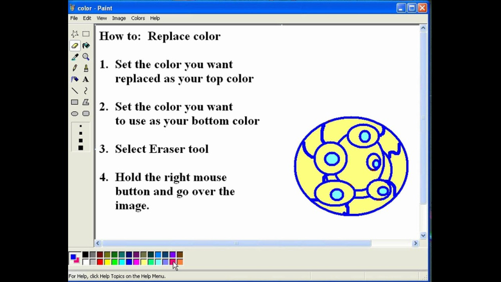 Use Color Replacement in MS Paint - Kipkis