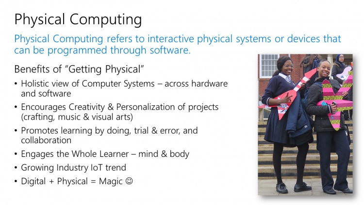Physical computing for the non-computer science educator - Kipkis